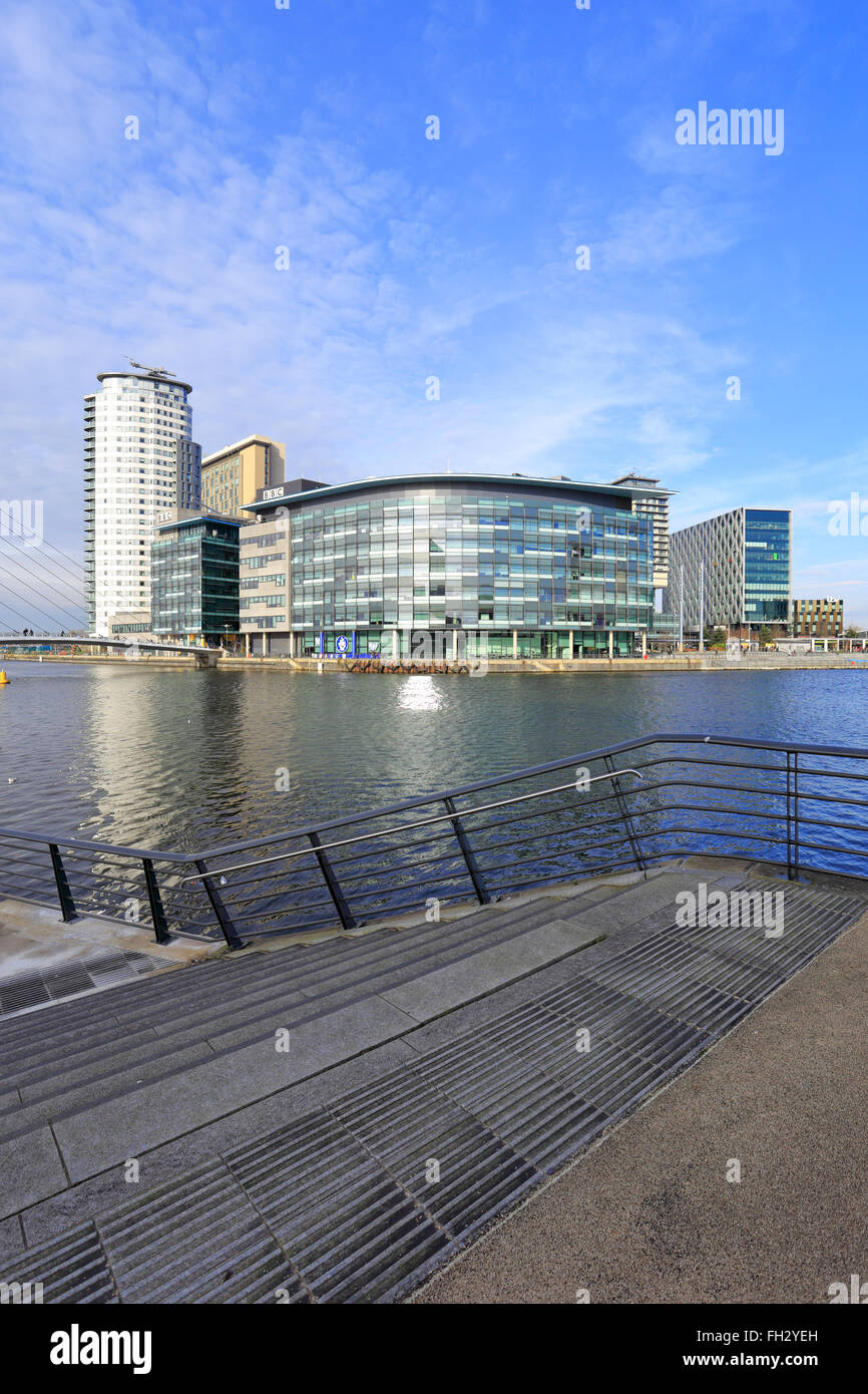 BBC buildings and the Heart residential building, MediaCityUK, Salford ...
