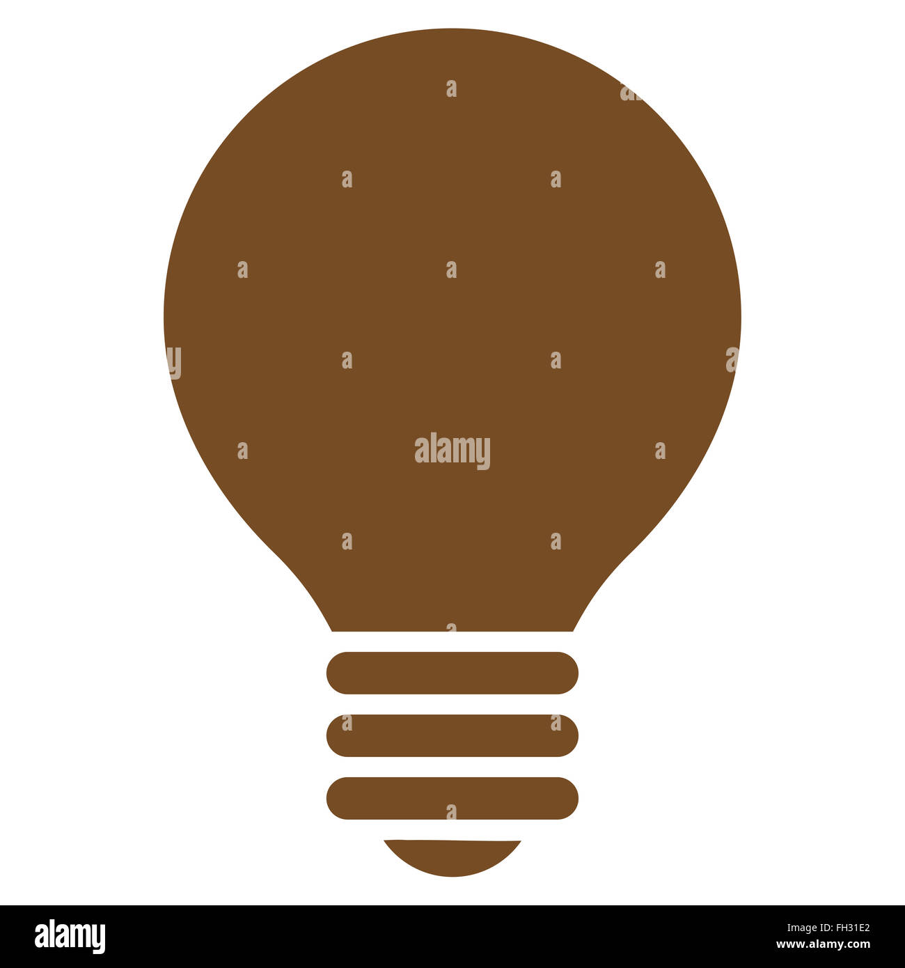 Electric Bulb flat brown color icon Stock Photo - Alamy