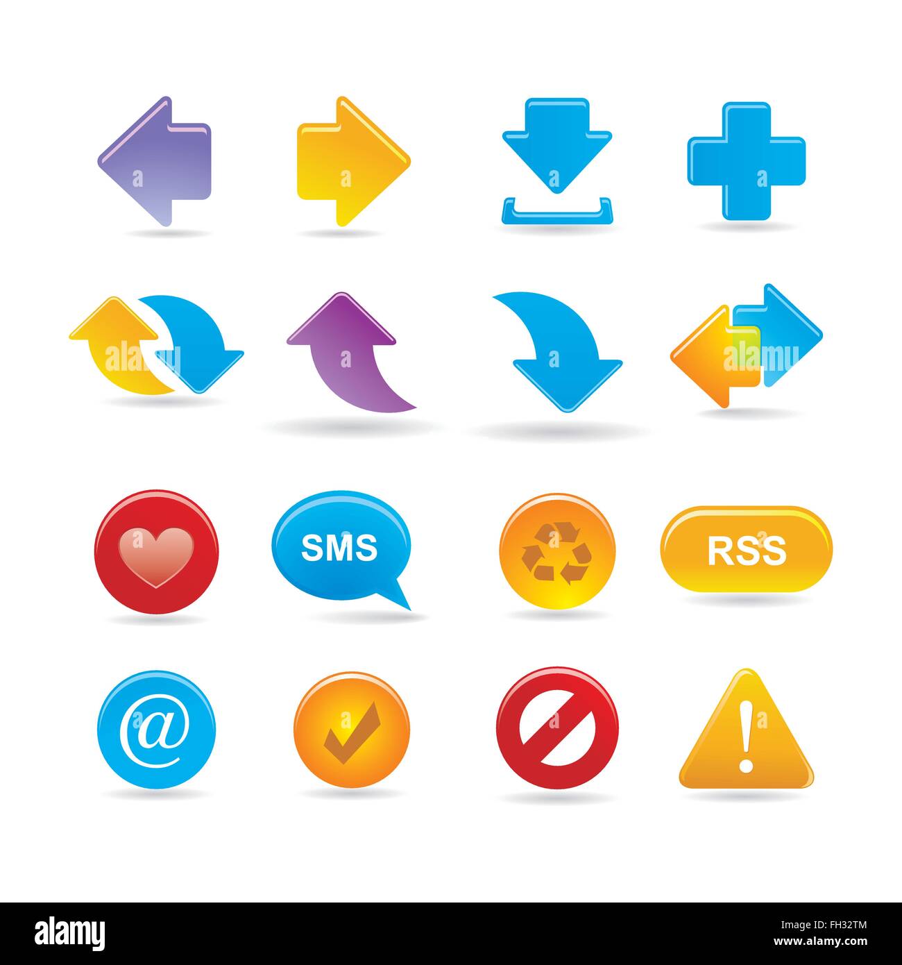 arrows icon set Stock Vector Image & Art - Alamy
