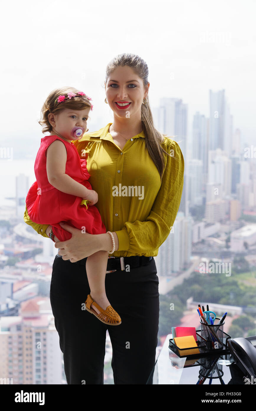 Business woman daughter work hi-res stock photography and images - Alamy