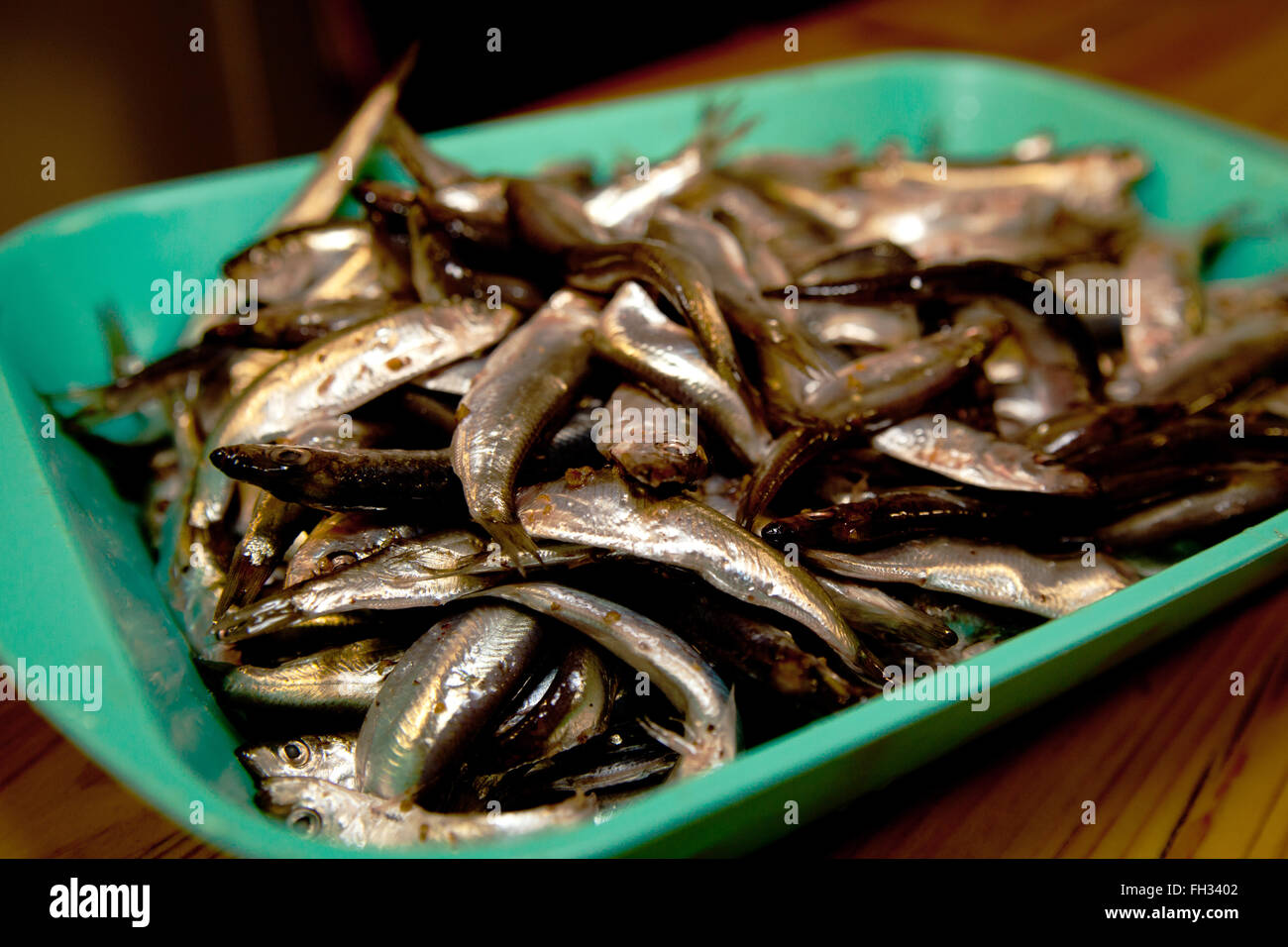 many sprats prepared ready to cook Stock Photo - Alamy