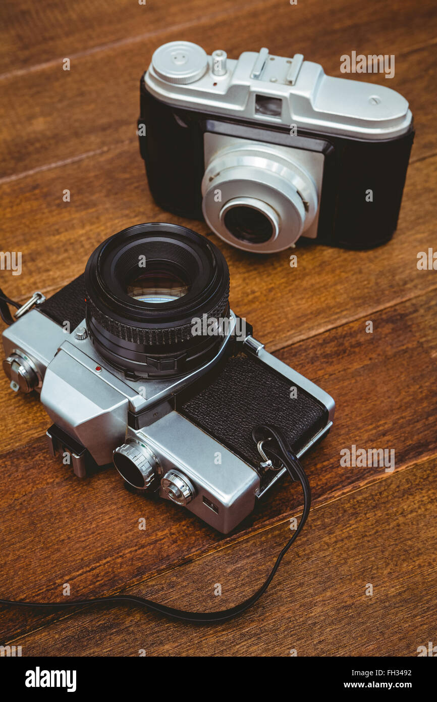 View of two old cameras Stock Photo - Alamy