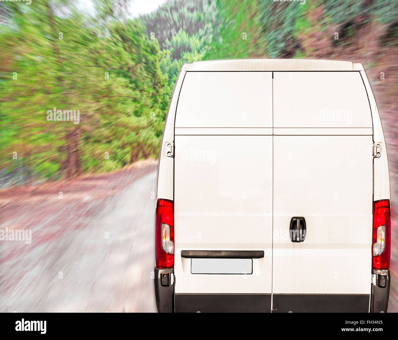 White van on the road hi-res stock photography and images - Alamy