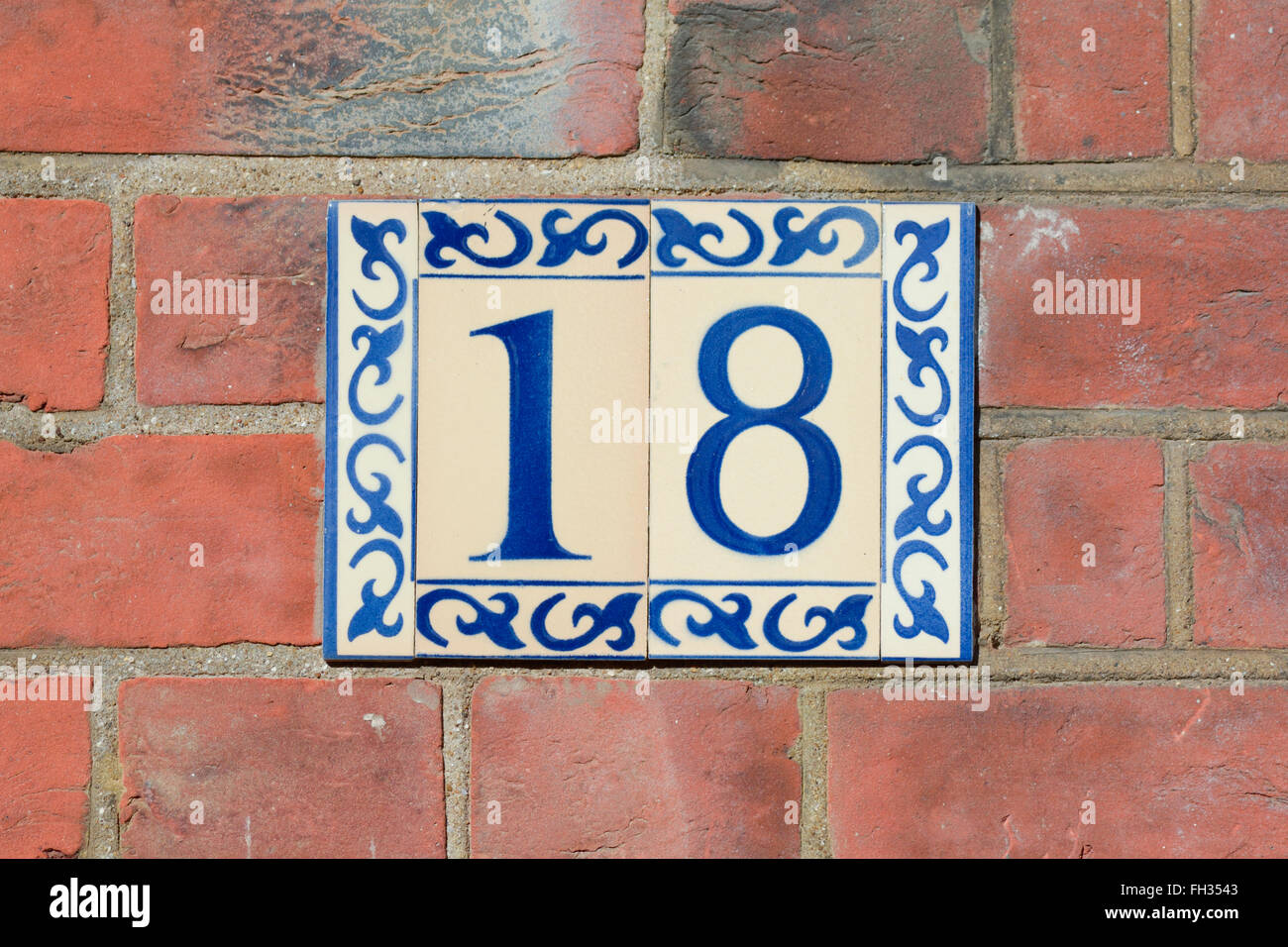 House Number 18 Sign High Resolution Stock Photography and Images - Alamy