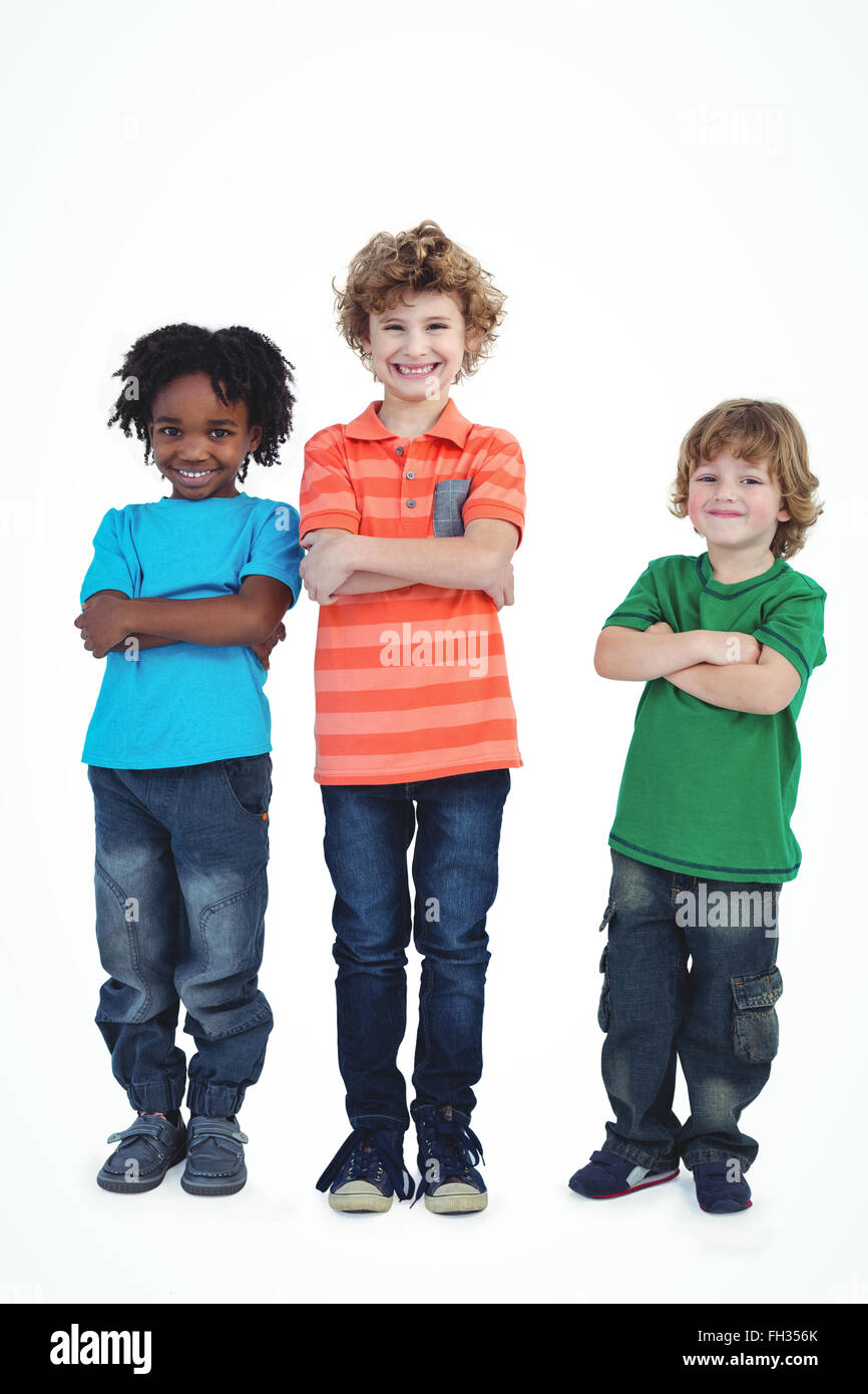 A row of children standing together Stock Photo - Alamy