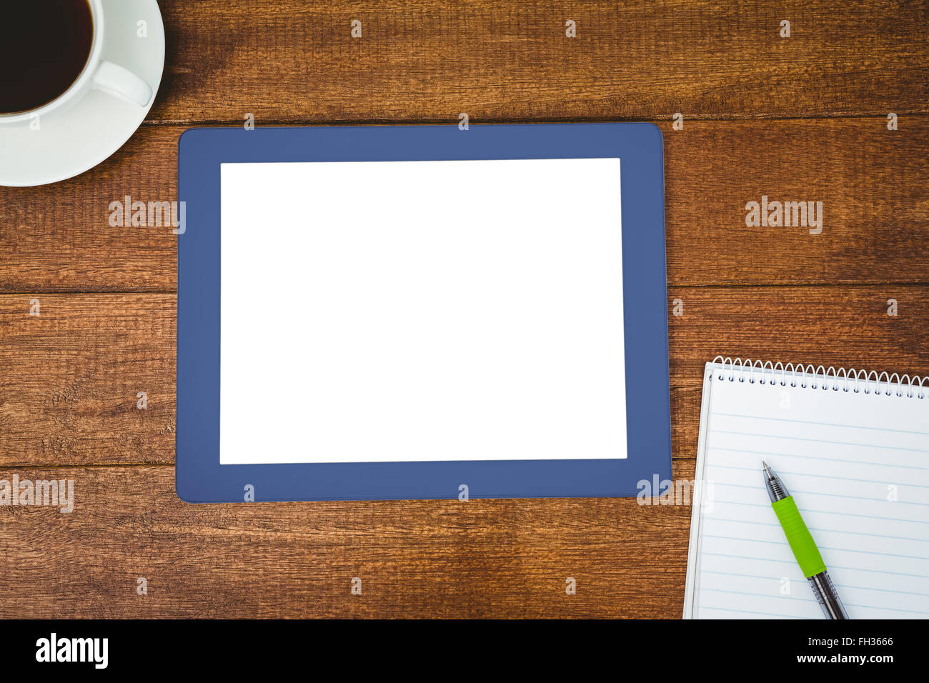 View of a blue tablet Stock Photo - Alamy