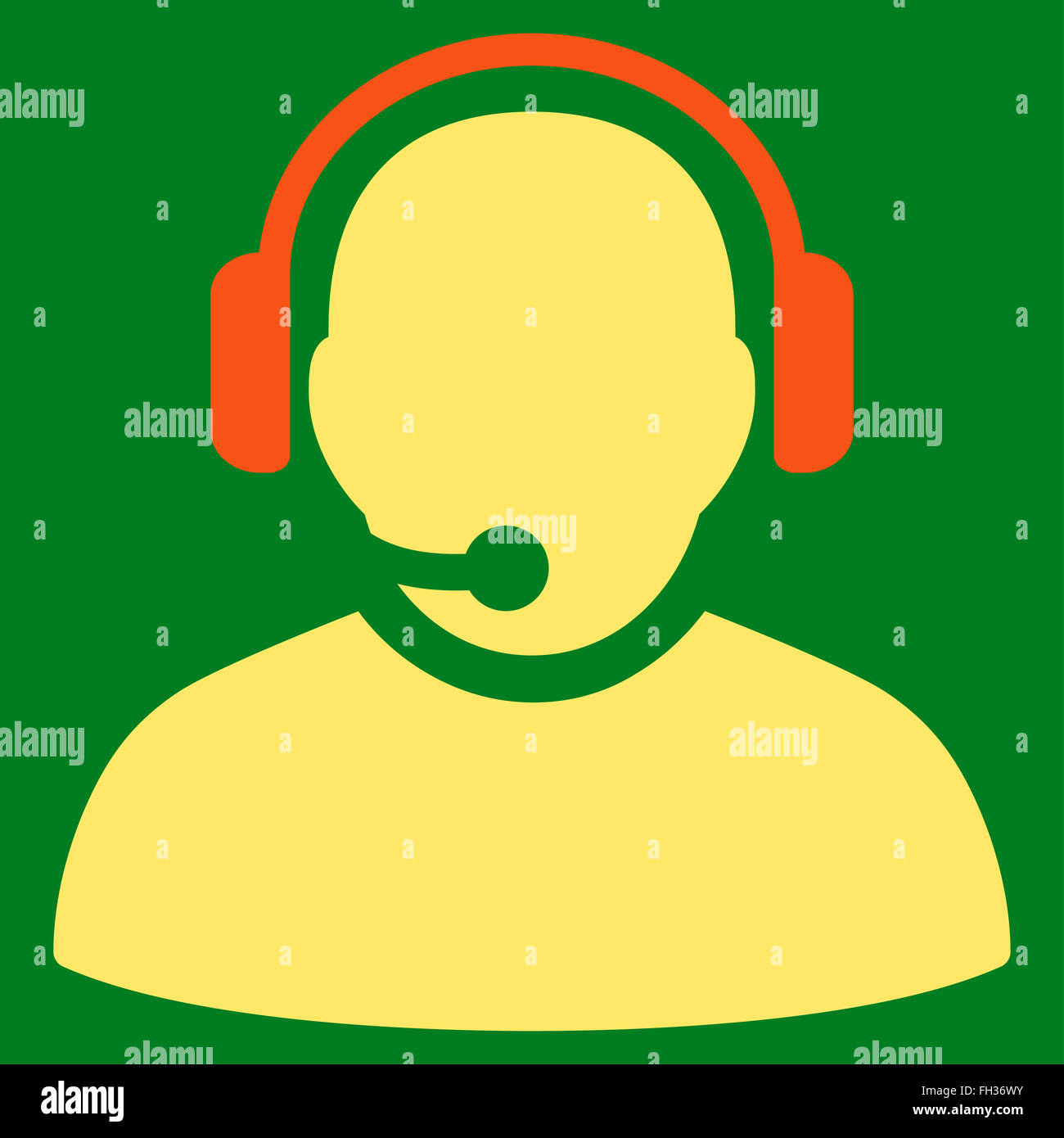 Operator Flat Icon Stock Photo - Alamy