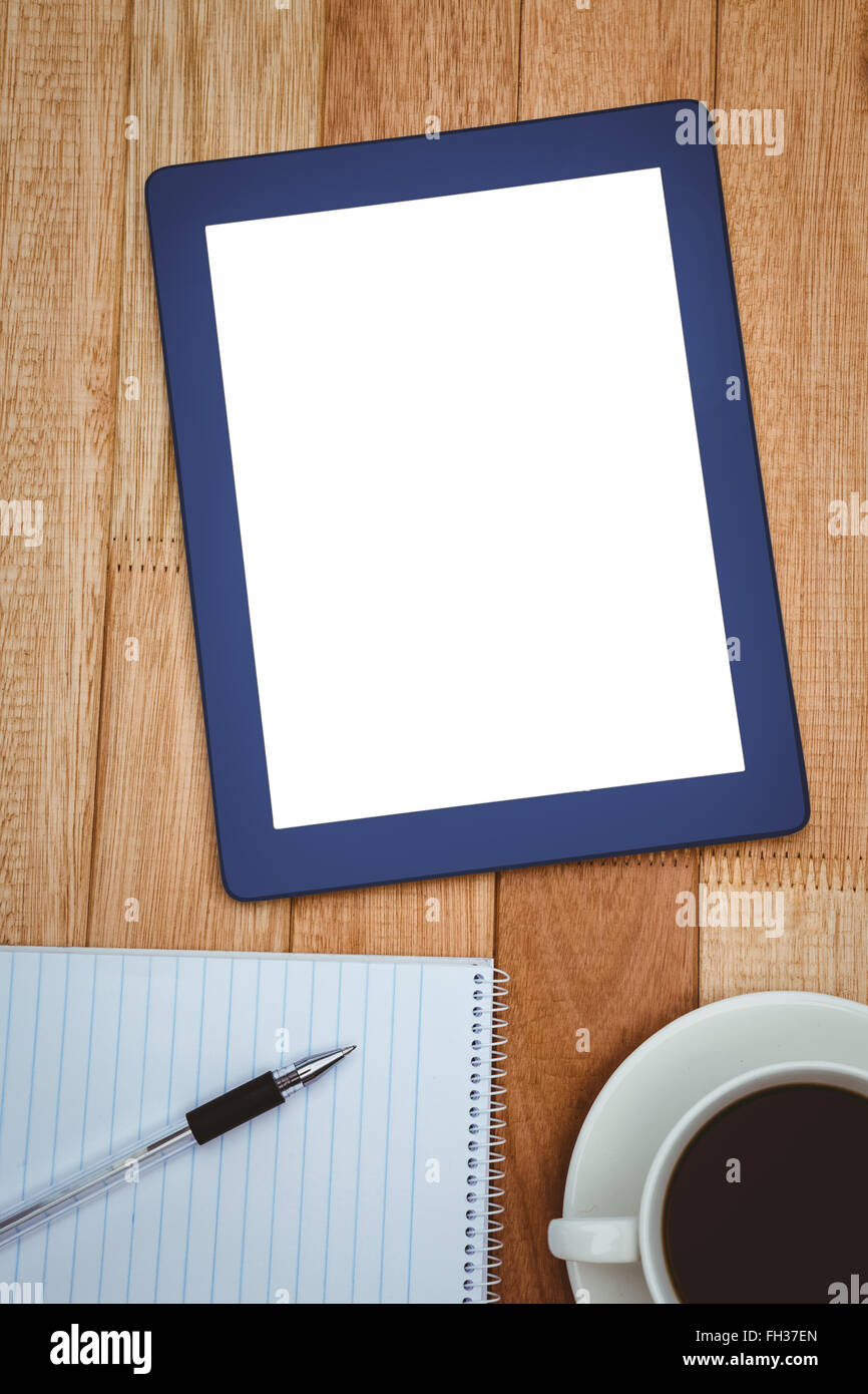 View of a blue tablet Stock Photo - Alamy