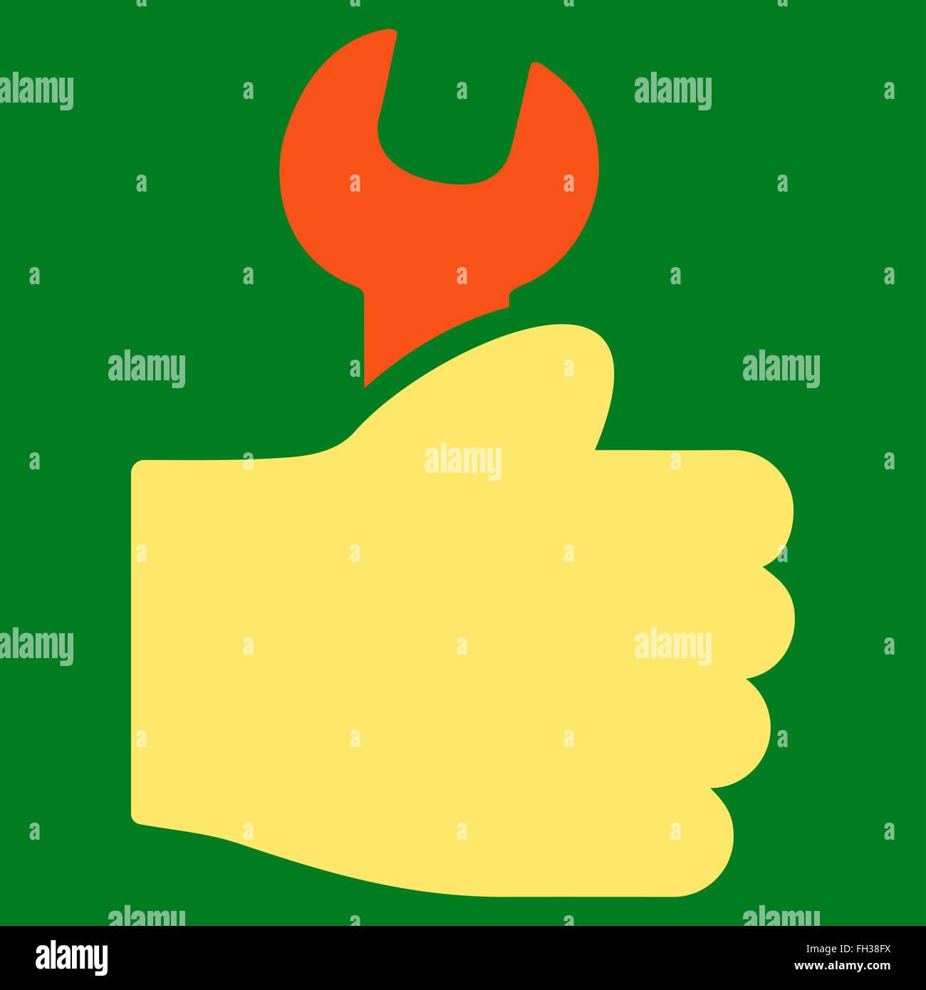 Service Hand Icon Stock Photo - Alamy