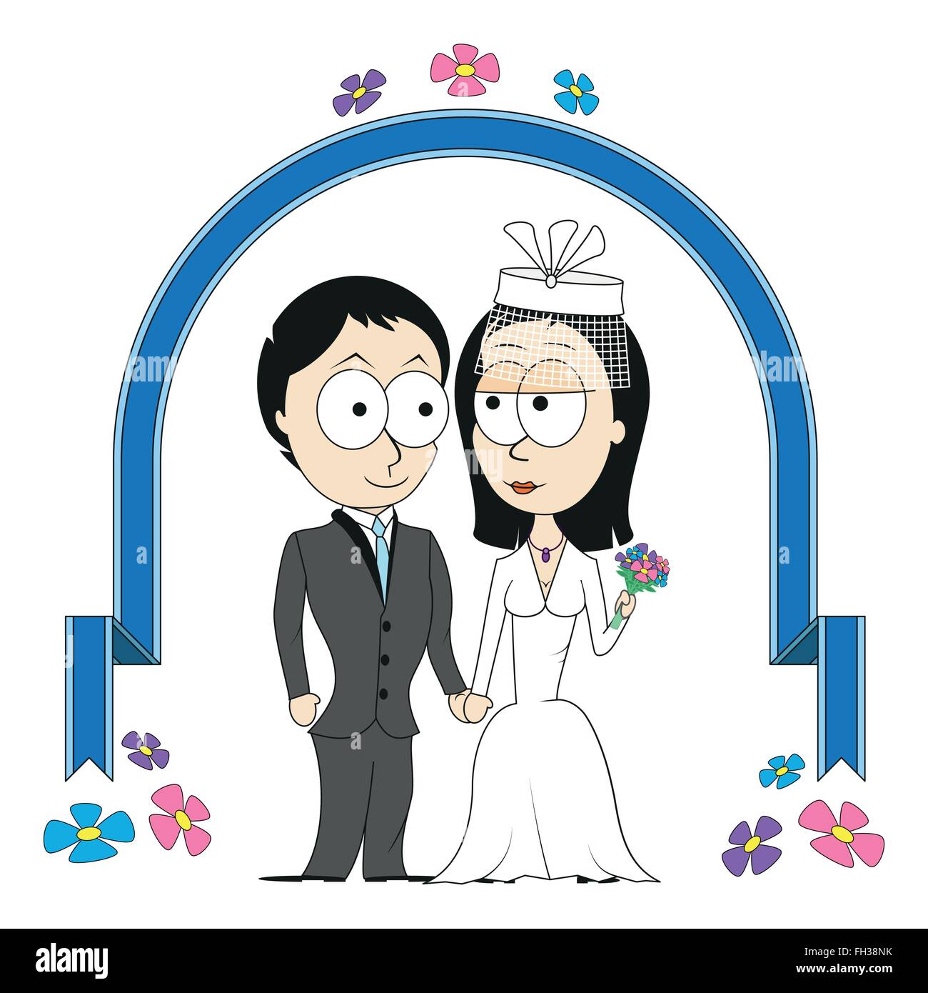 Funny wedding bride Stock Vector Images - Alamy