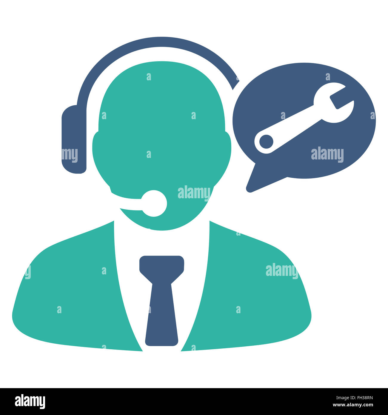Service Manager Message Icon Stock Photo - Alamy