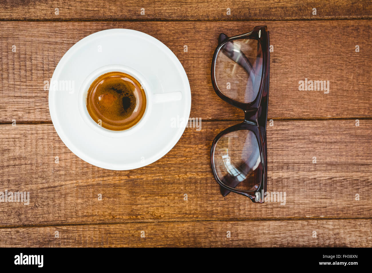 Above view of a coffee Stock Photo - Alamy