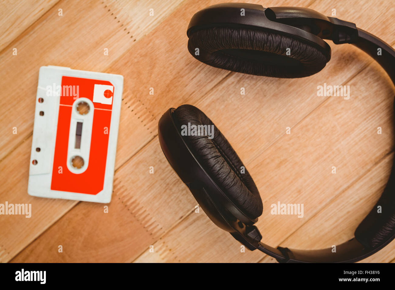 Close up view of old tape and headphone Stock Photo - Alamy
