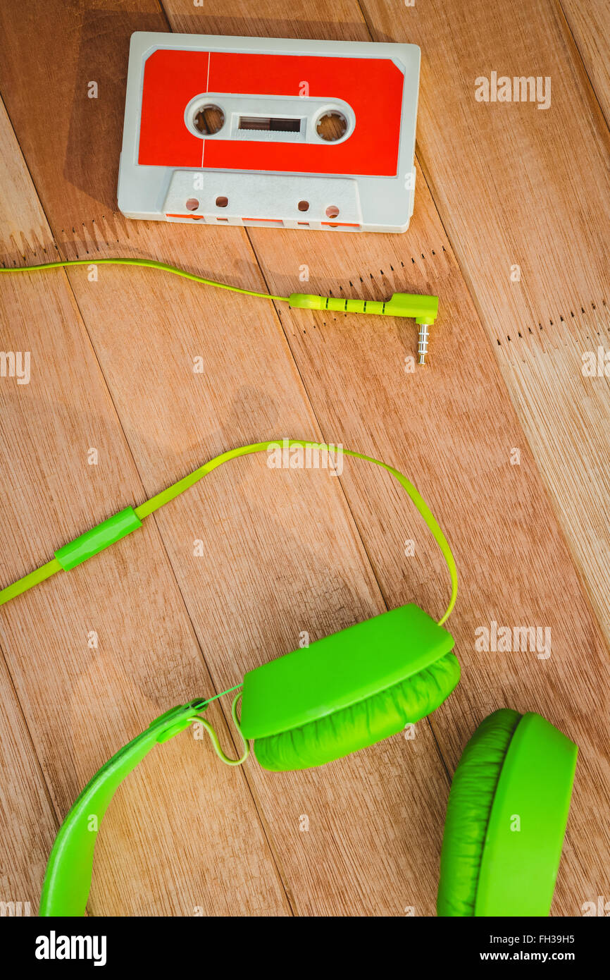 Close up view of old tape and headphone Stock Photo - Alamy
