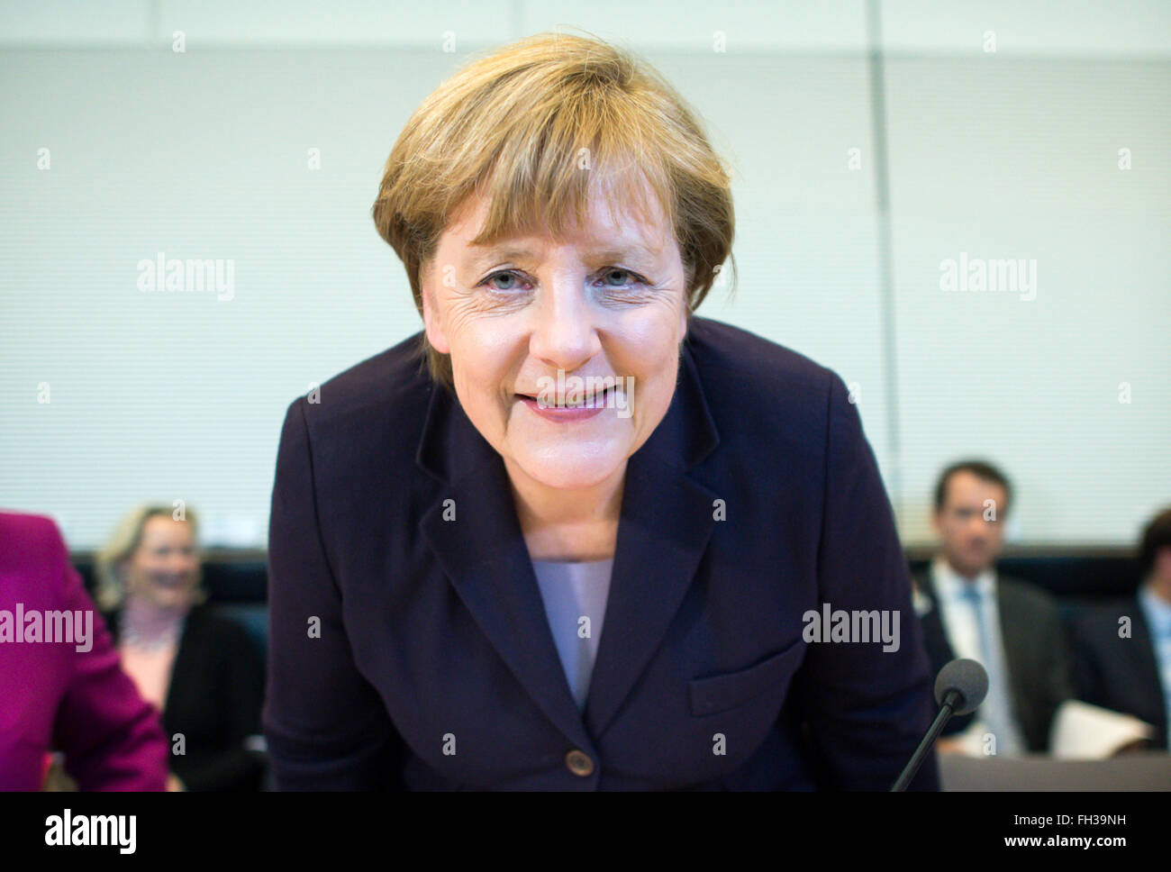 Berlin, Germany. 23rd Feb, 2016. German Chancellor Angela Merkel (CDU ...