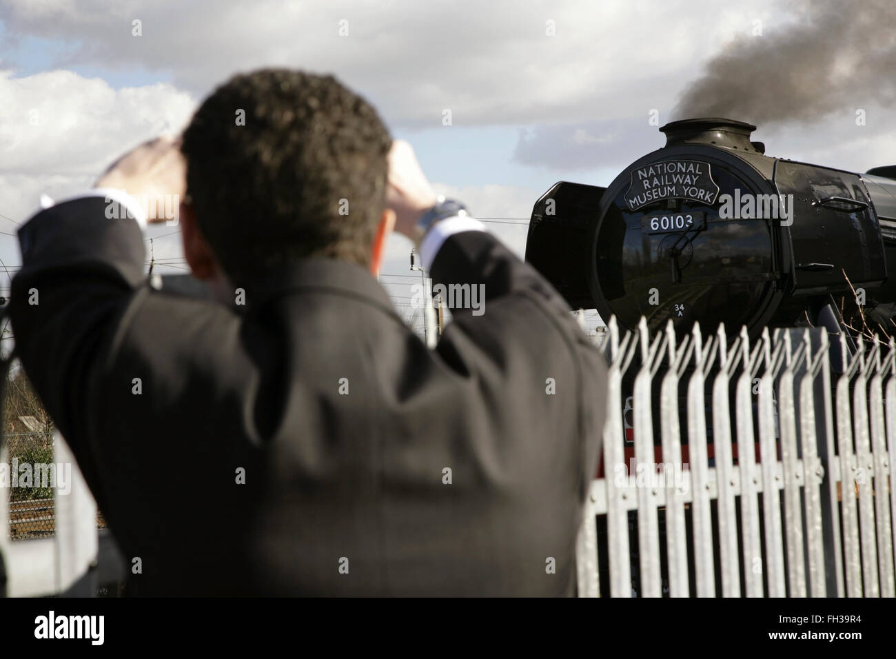 York, UK. 23rd February, 2016. A spectator watches as the newly ...