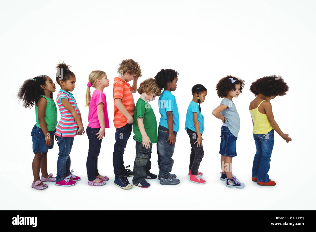 Group kids standing in line hi-res stock photography and images - Alamy