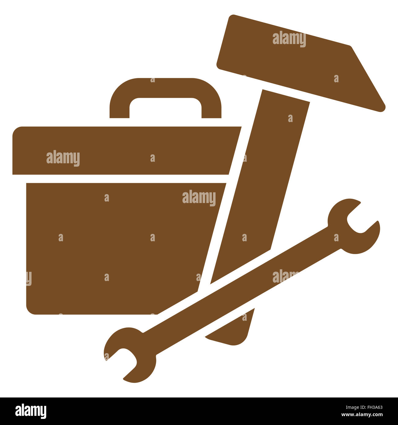 Toolbox Flat Icon Stock Photo - Alamy