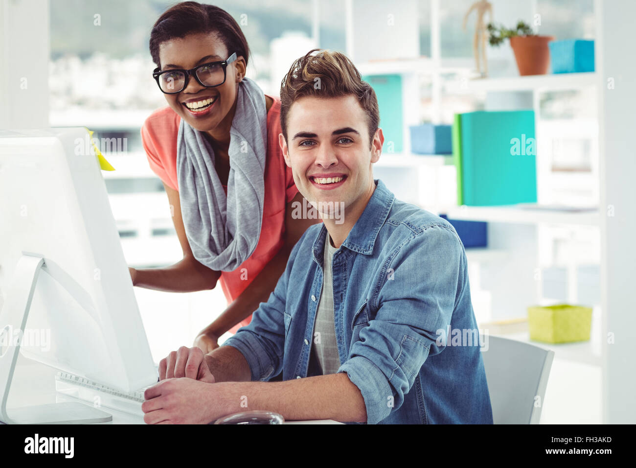 Creative business team working hard together Stock Photo - Alamy