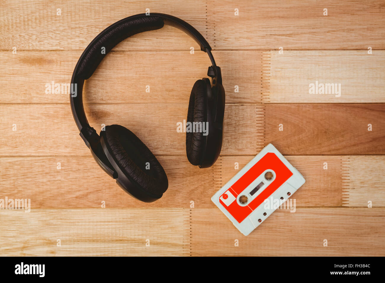 Close up view of old tape and headphone Stock Photo - Alamy