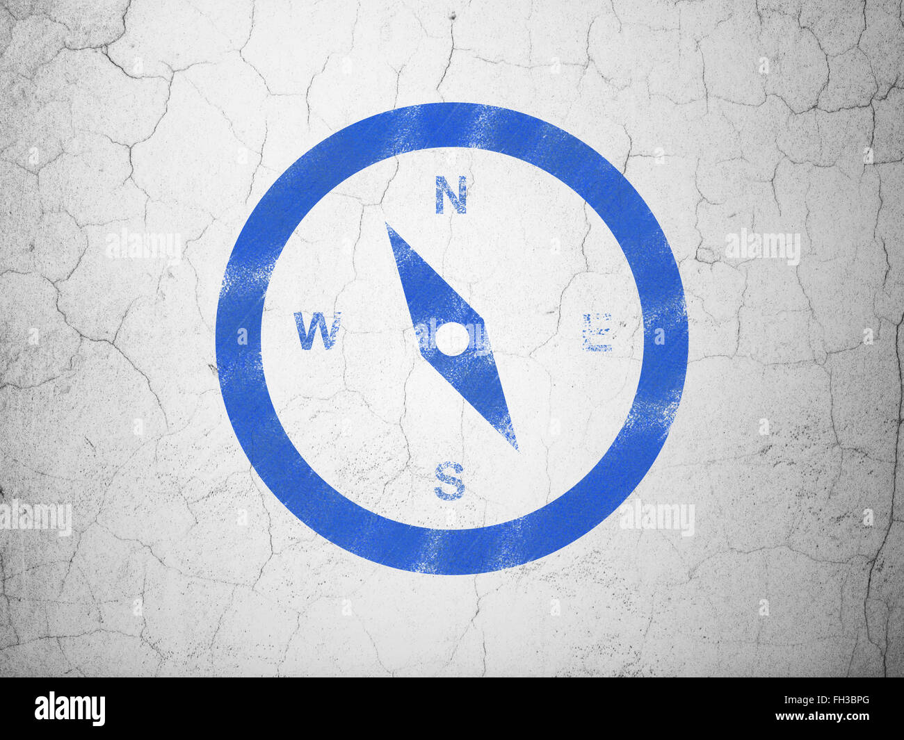 Tourism concept: Compass on wall background Stock Photo - Alamy