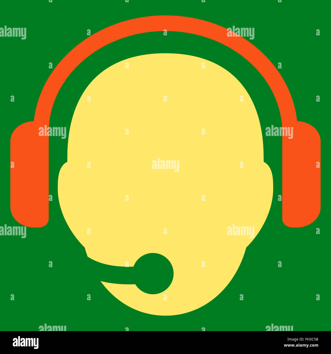 Operator Head Icon Stock Photo - Alamy