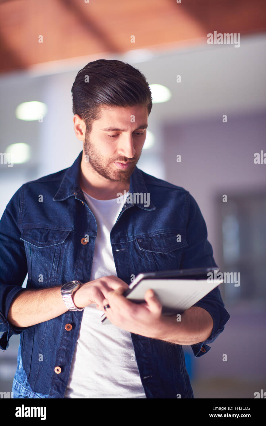 student using tablet computer Stock Photo - Alamy