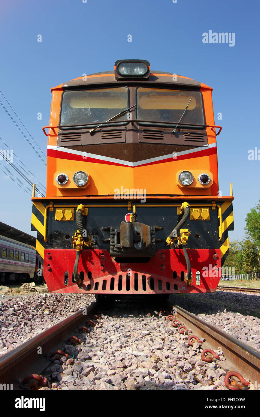 Alsthom locomotive at Chiangmai Train Station,Thailand Stock Photo - Alamy