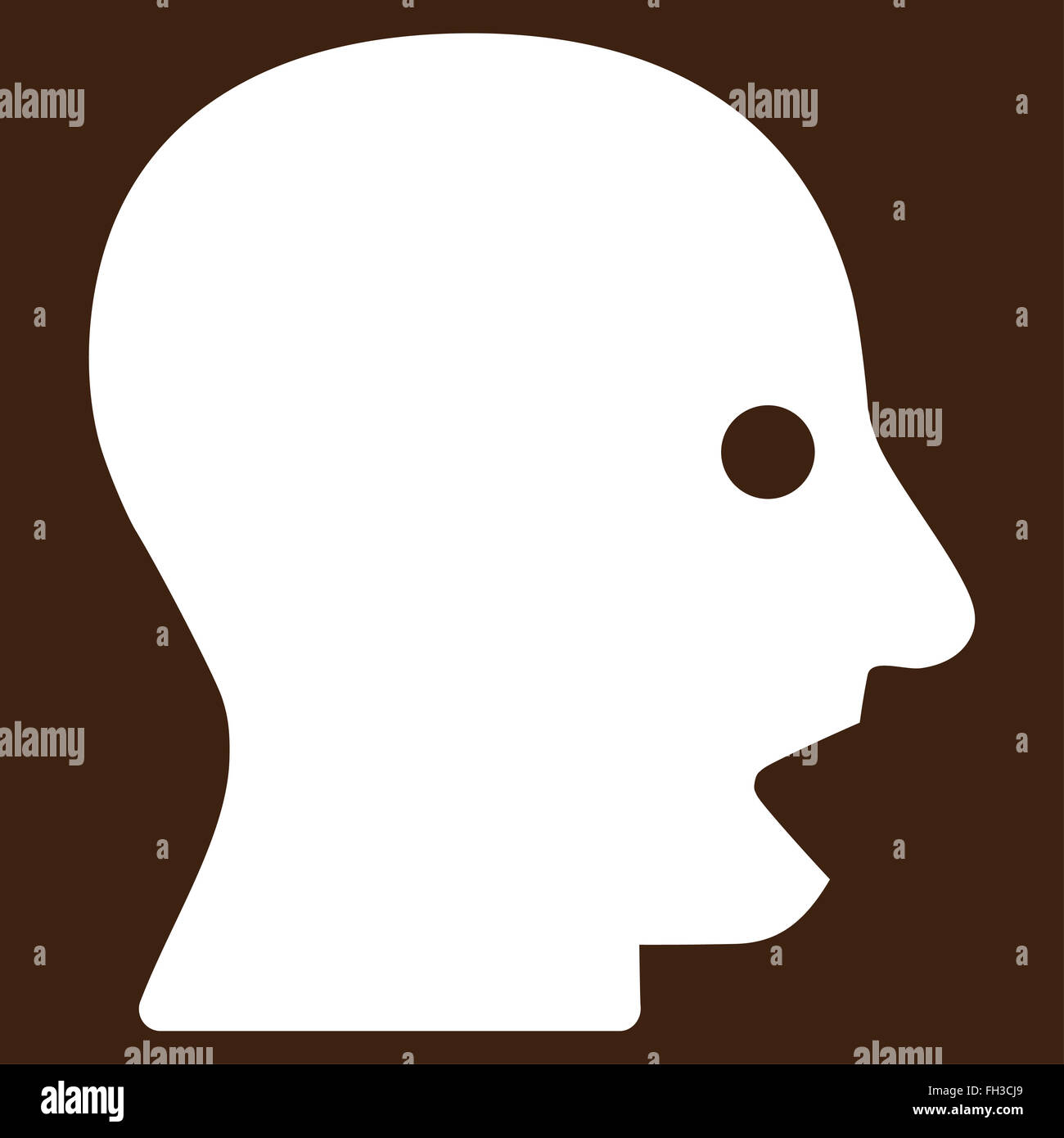 Shouting Head Icon Stock Photo - Alamy