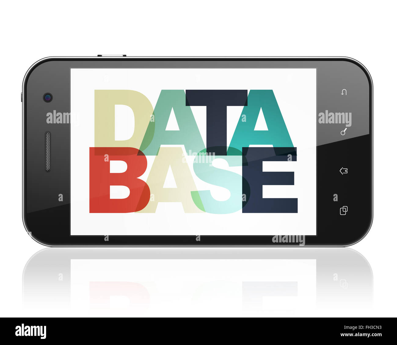 Programming concept: Smartphone with Database on display Stock Photo - Alamy