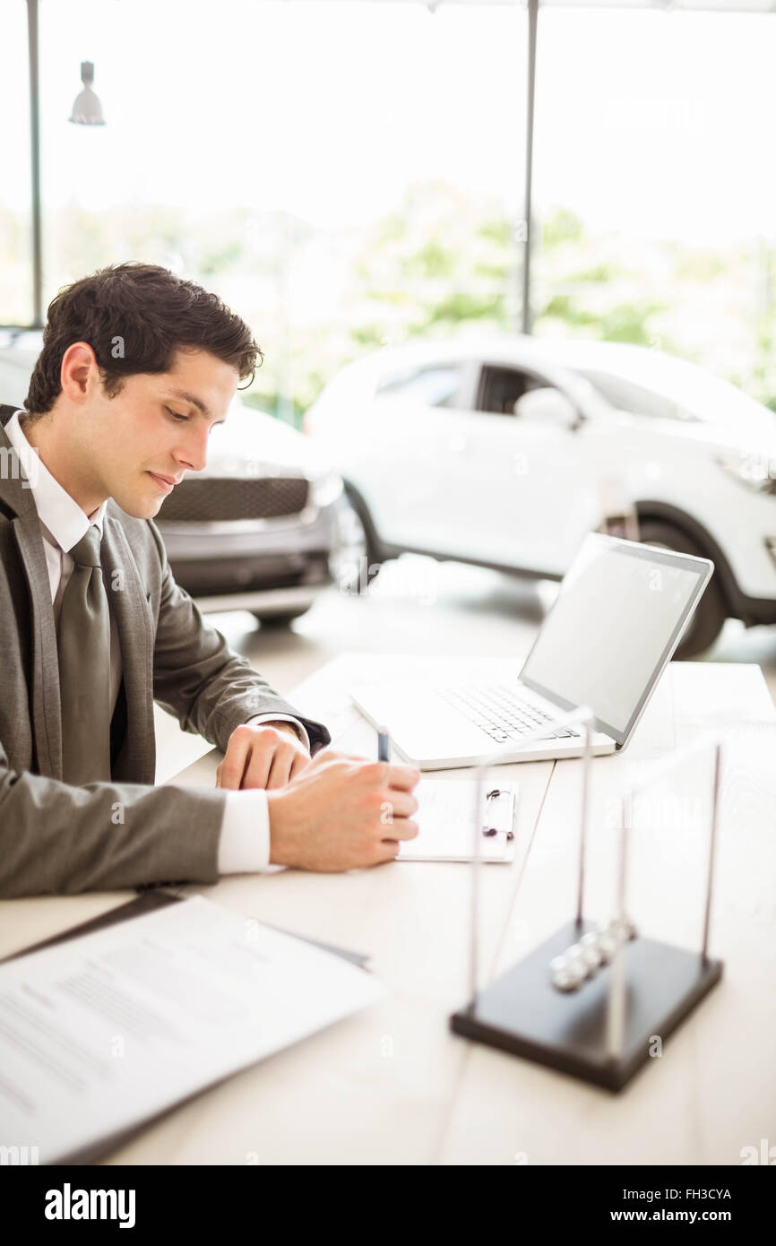 Car salesman sitting desk in hi-res stock photography and images - Alamy