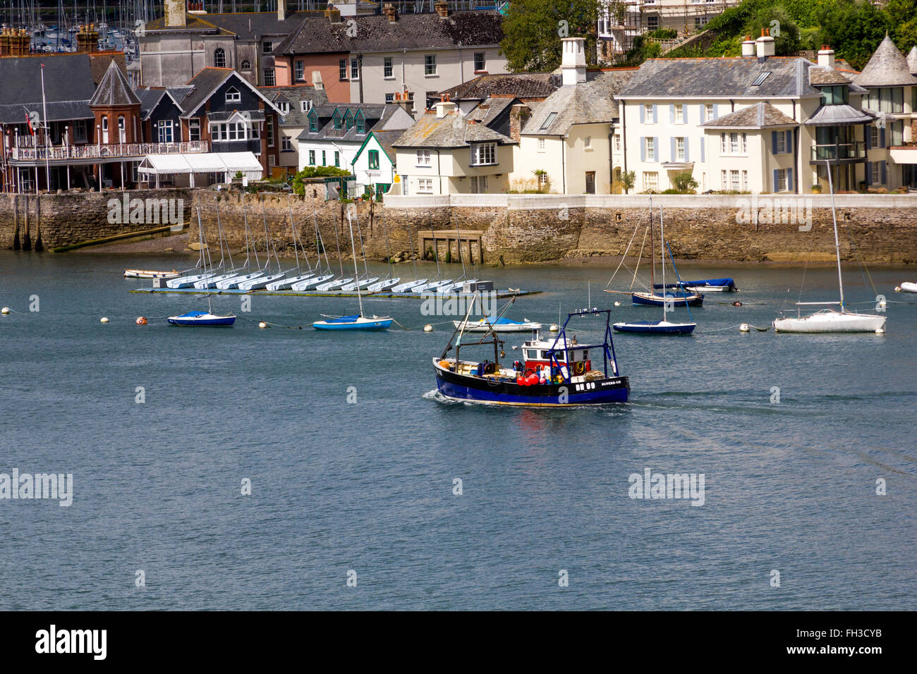 View of the River Dart Looking Across to Kingswear as the Fishing ...