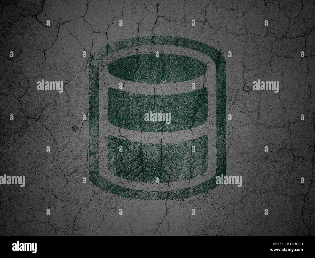Database concept: Database on grunge wall background Stock Photo - Alamy
