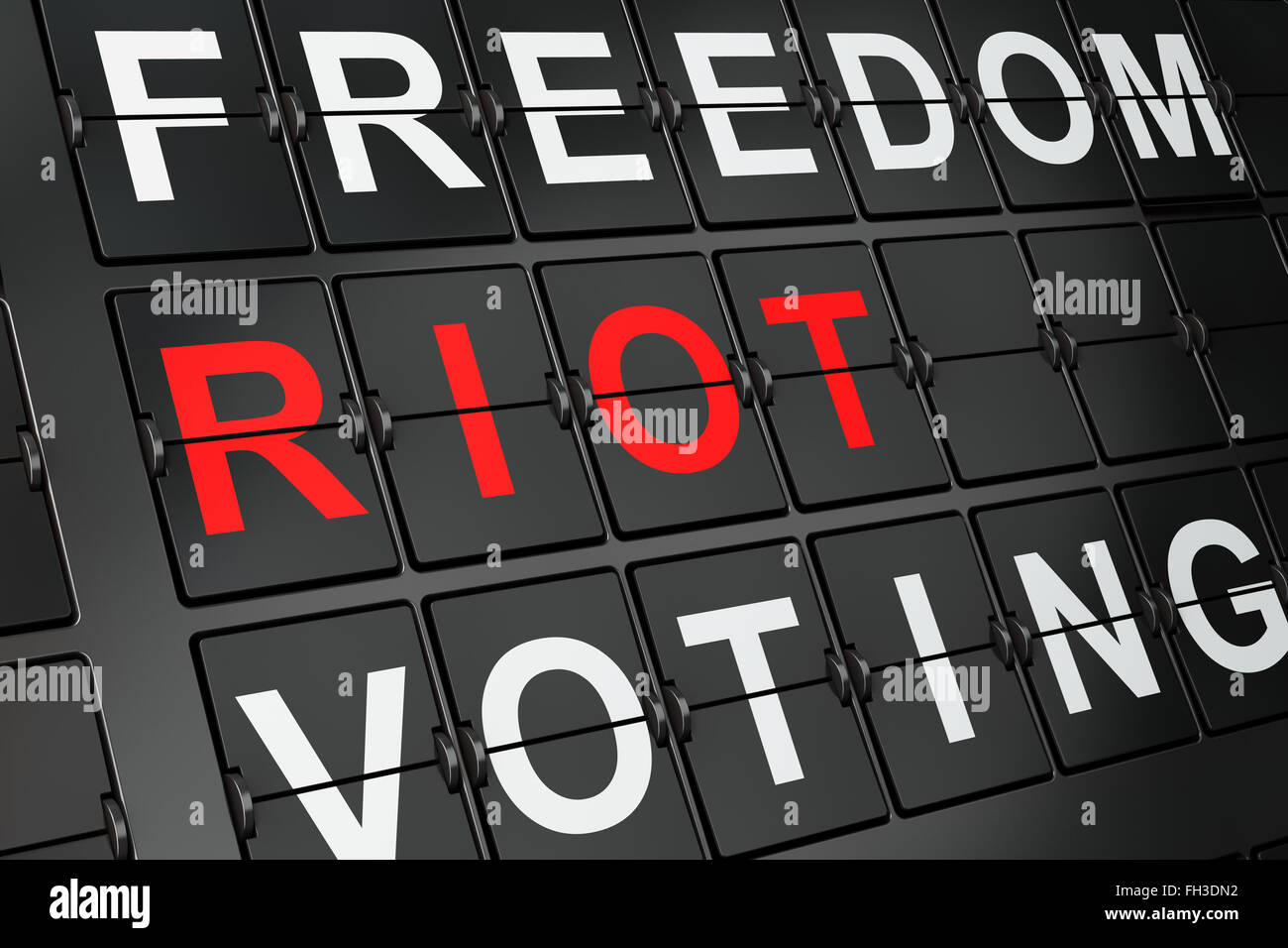 Political concept: Riot on airport board background Stock Photo - Alamy