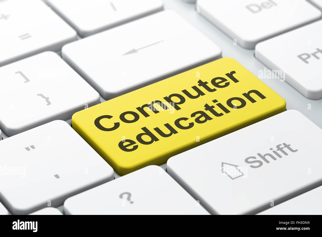 Learning concept: Computer Education on computer keyboard background ... Learning concept: Computer Education on computer keyboard background ...
