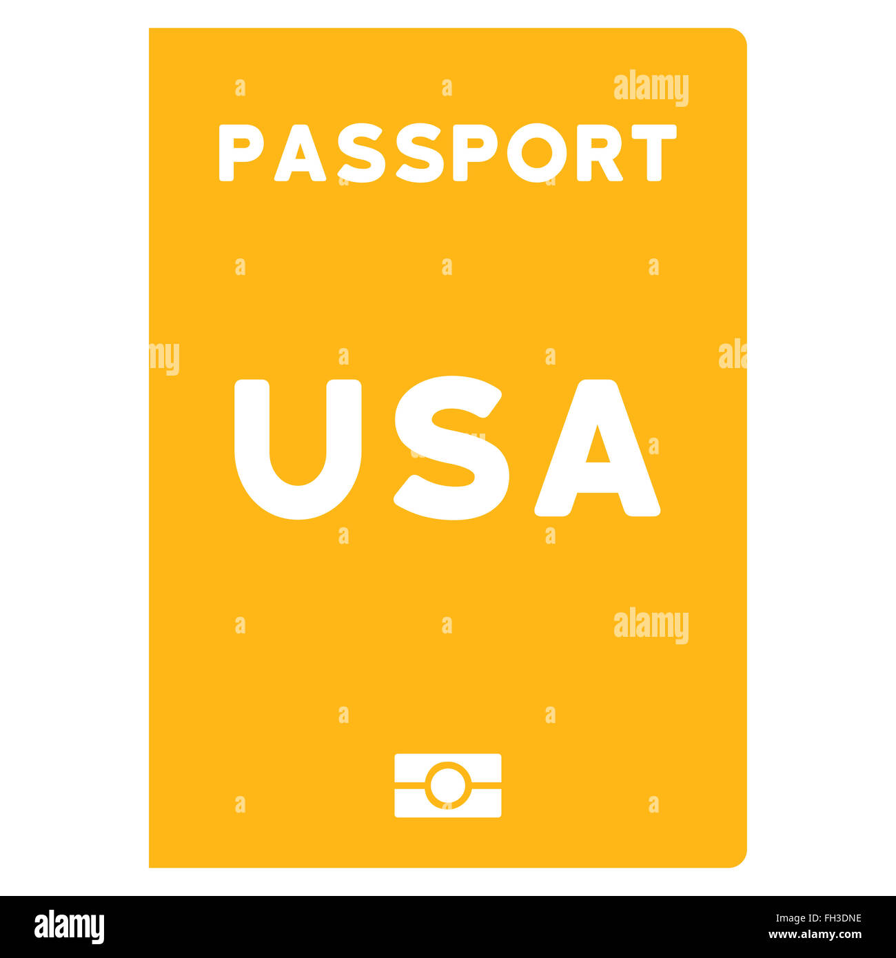 American Passport Flat Icon Stock Photo - Alamy