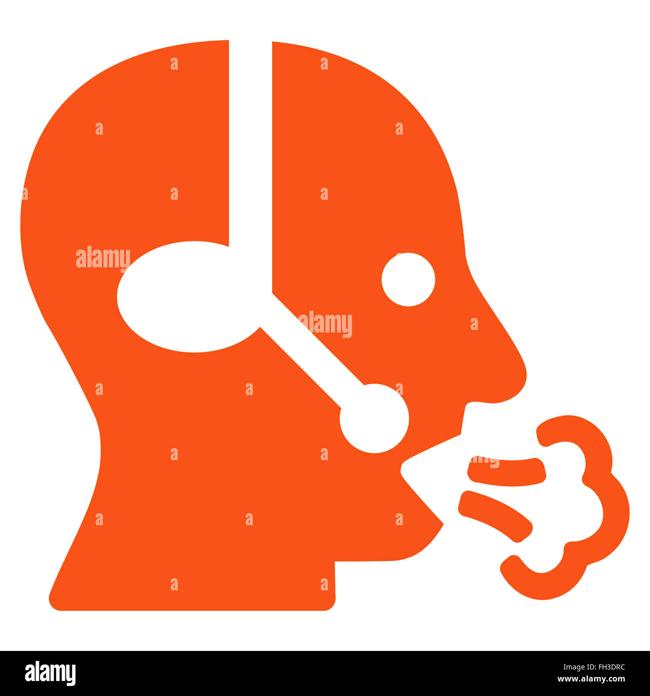 Operator Speech Flat Icon Stock Photo - Alamy