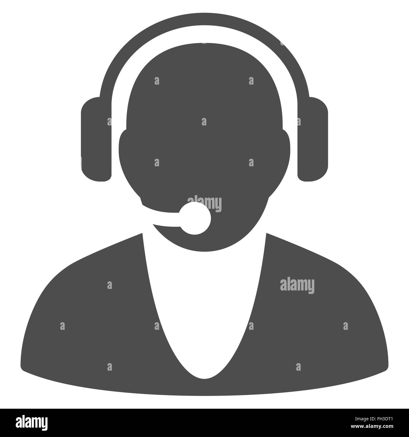 Operator Flat Icon Stock Photo - Alamy