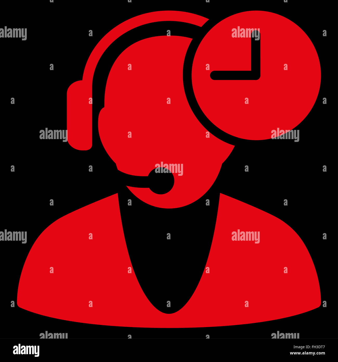 Operator Time Icon Stock Photo - Alamy