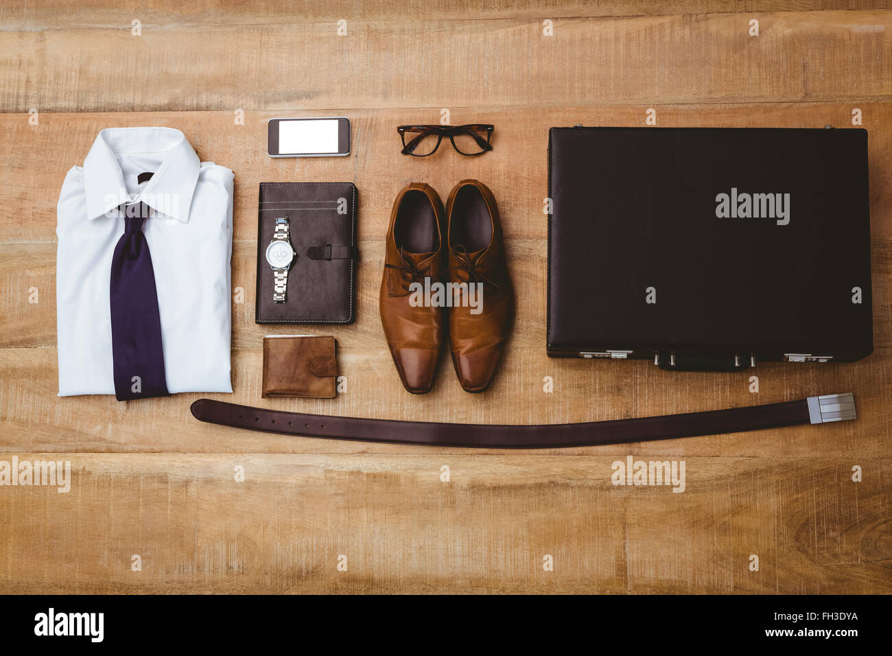 View of stuff for a businessman Stock Photo - Alamy