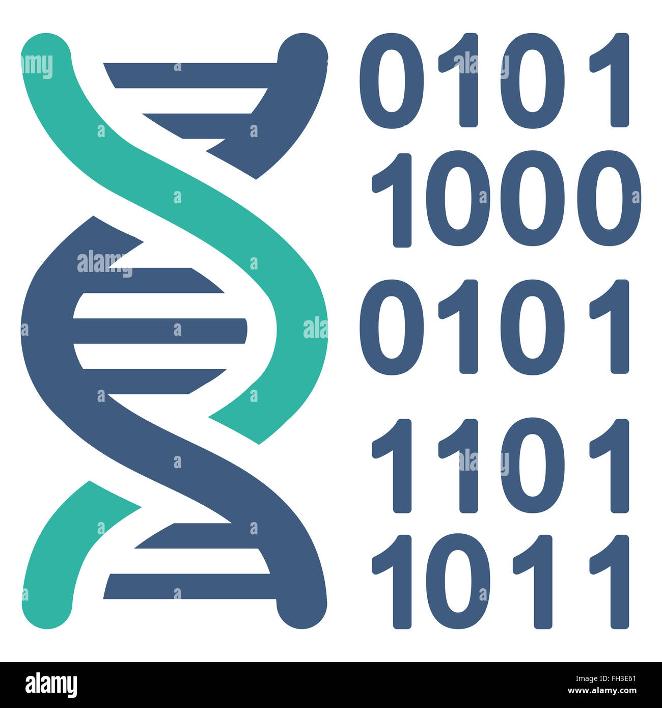Genome Code Icon Stock Photo - Alamy
