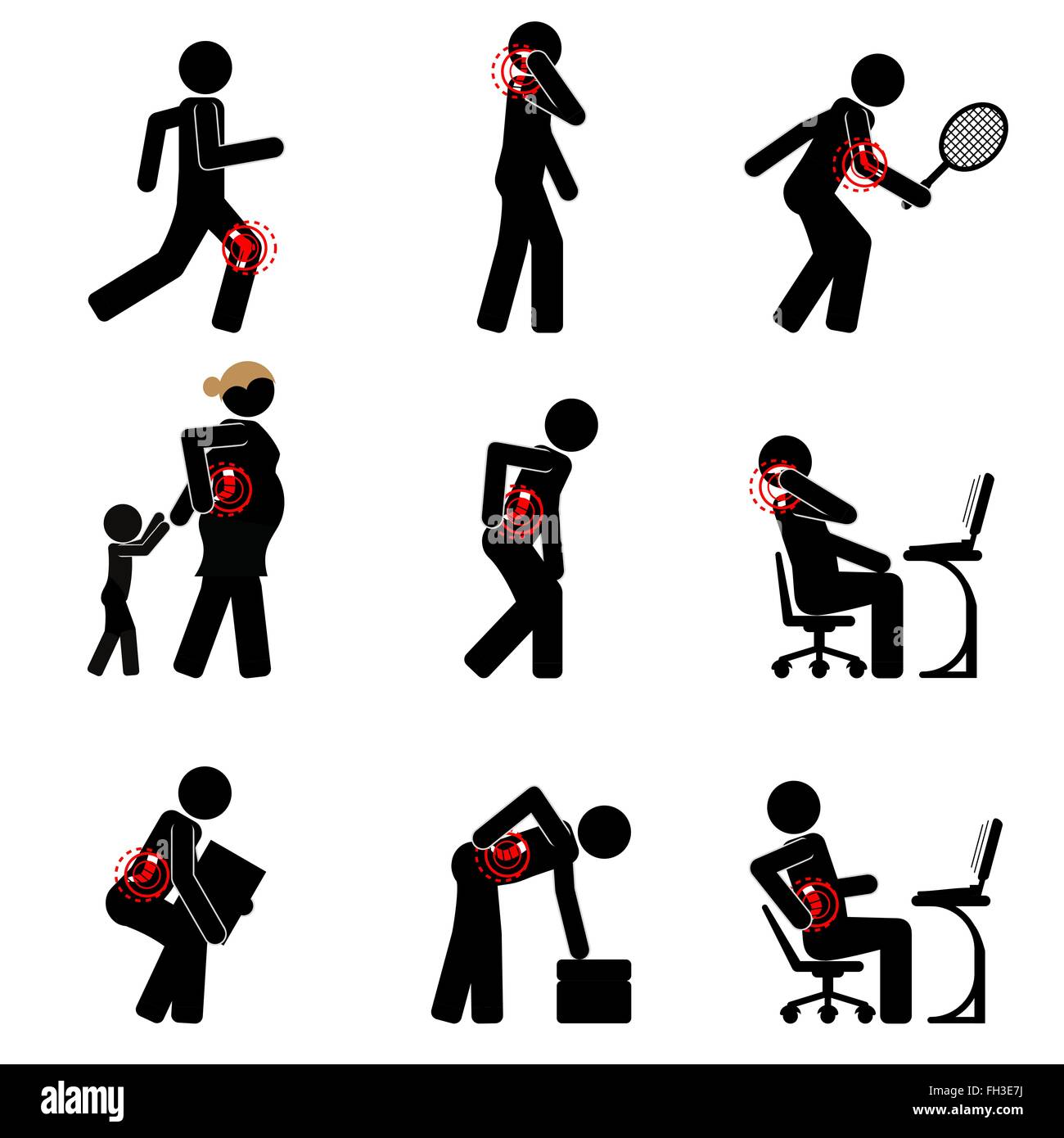 Back dislocation Stock Vector Images - Alamy