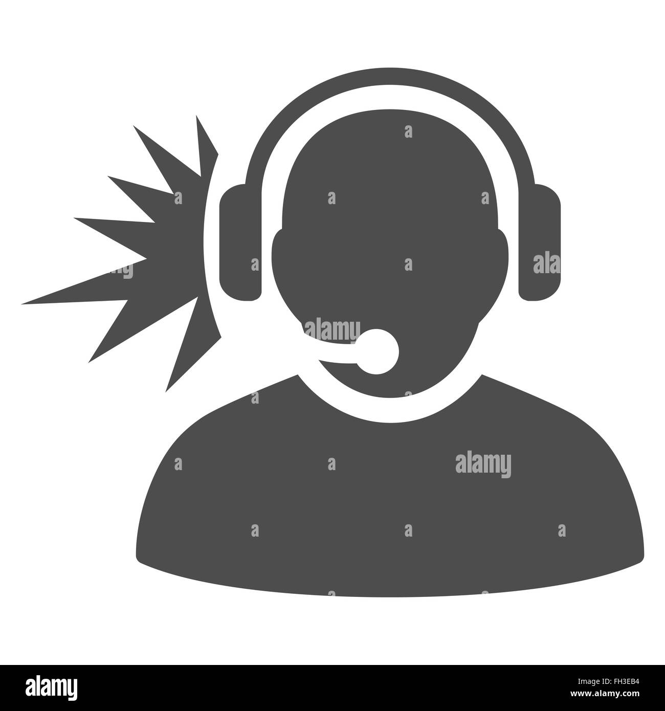 Operator Signal Flat Icon Stock Photo - Alamy