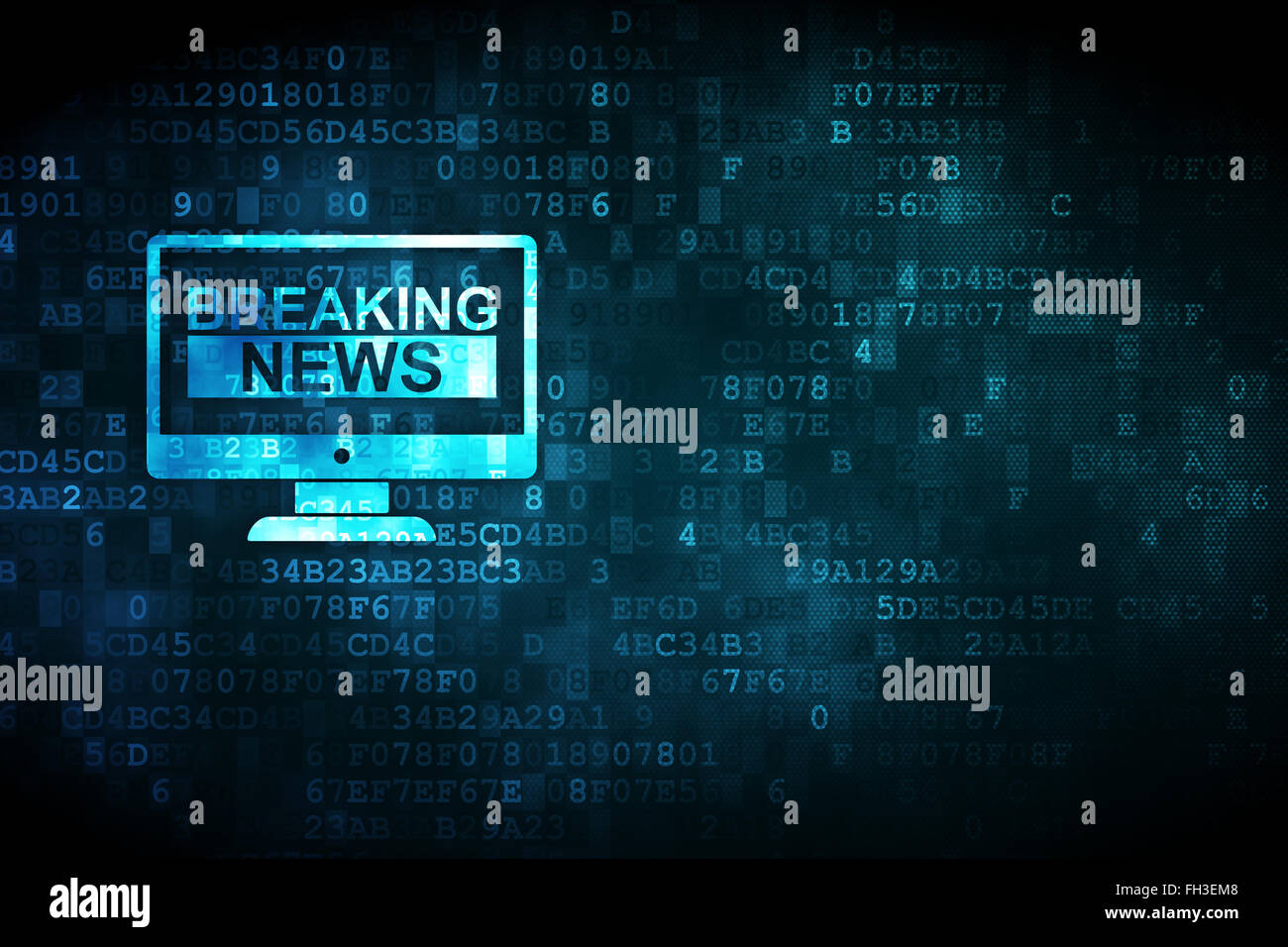 News concept: Breaking News On Screen on digital background Stock Photo ...