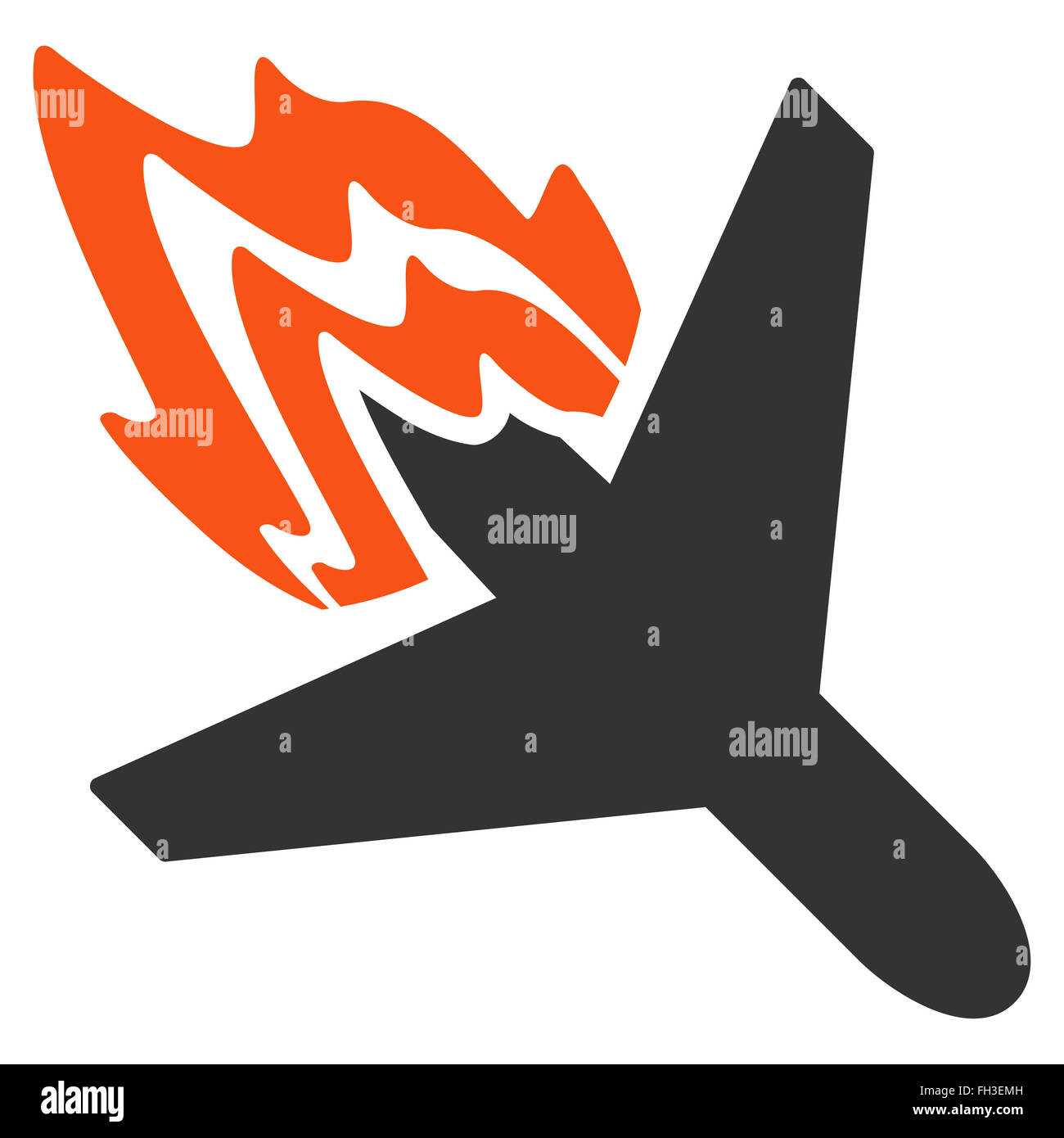 Air Crash Icon Stock Photo - Alamy