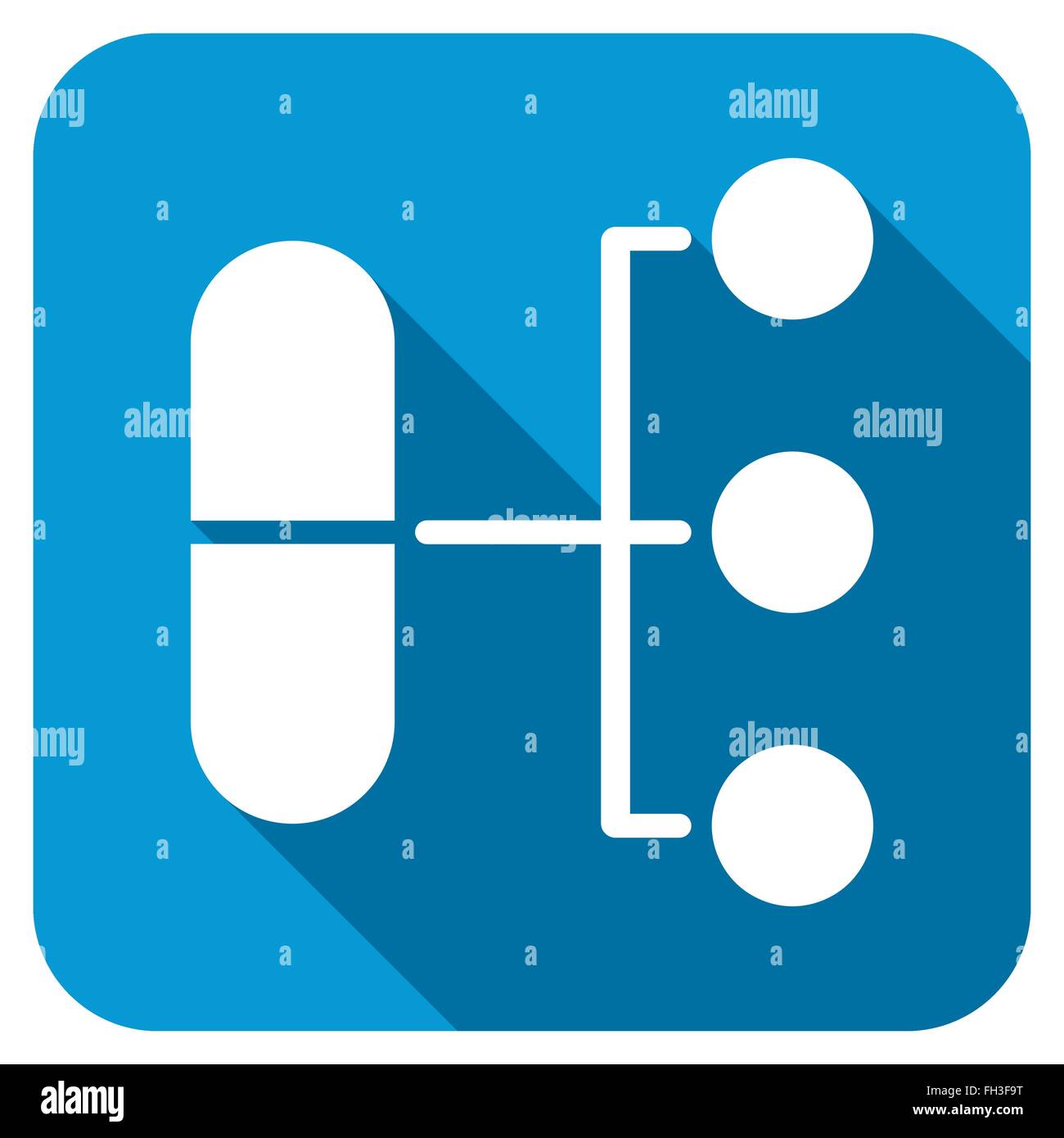 Pharmacy Distribution Longshadow Icon Stock Photo - Alamy