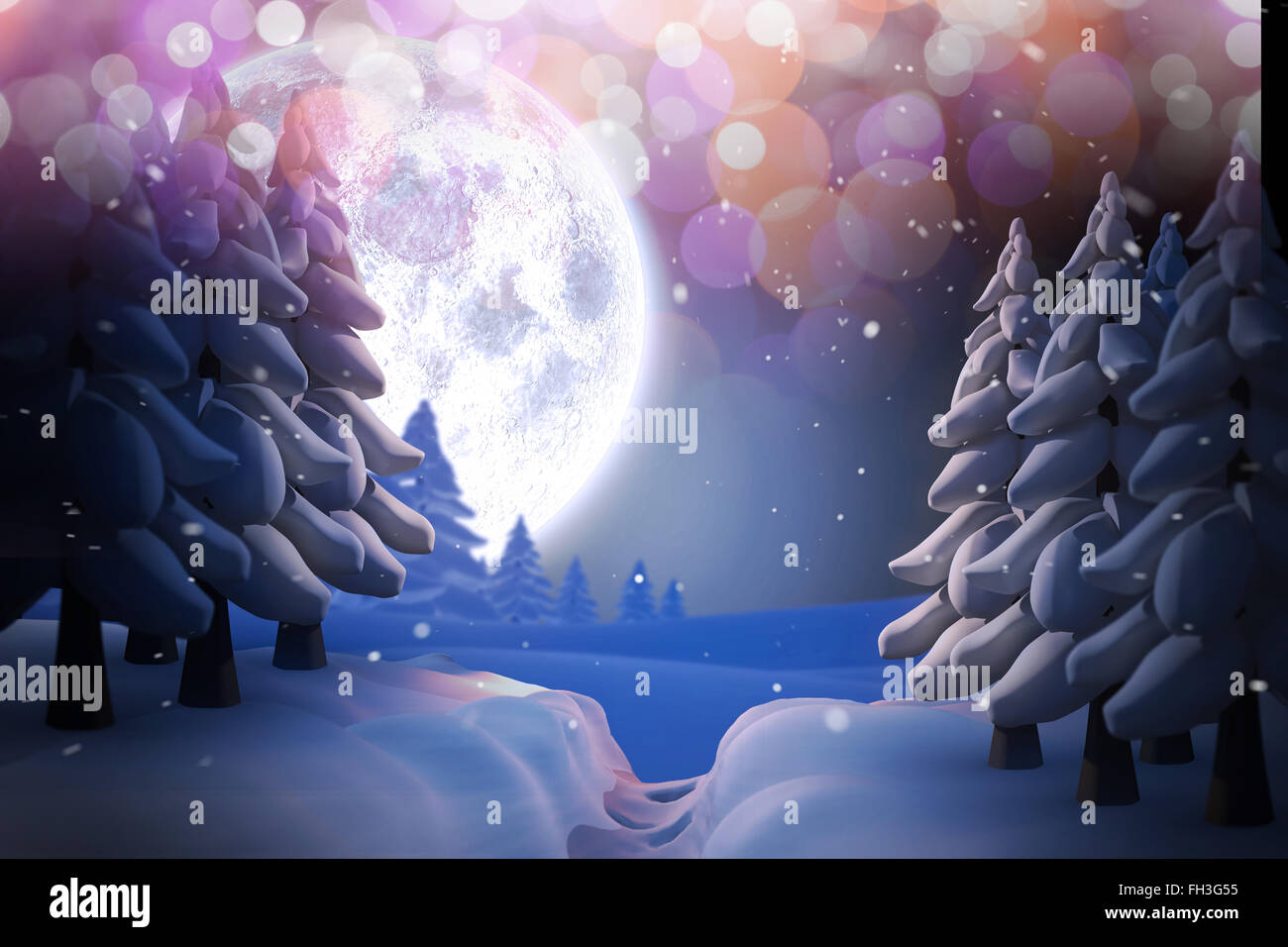 Winter snow scene Stock Photo - Alamy