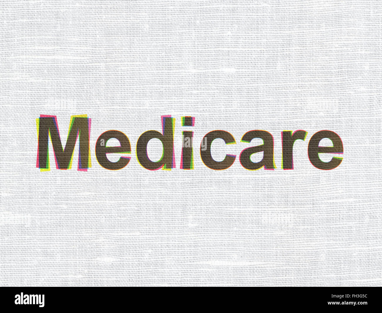 Healthcare concept: Medicare on fabric texture background Stock Photo ...