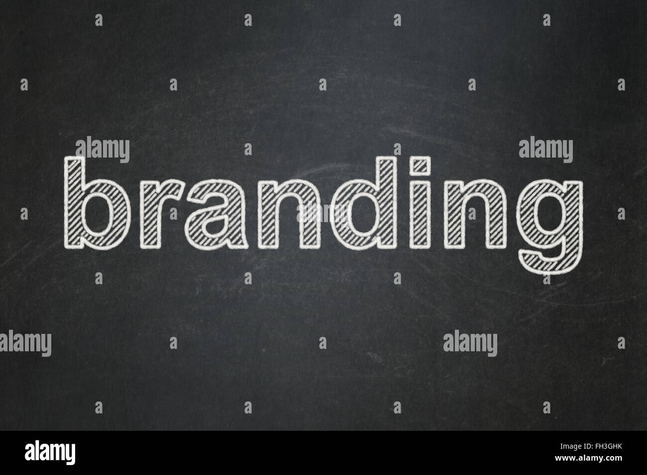 Marketing concept: Branding on chalkboard background Stock Photo - Alamy