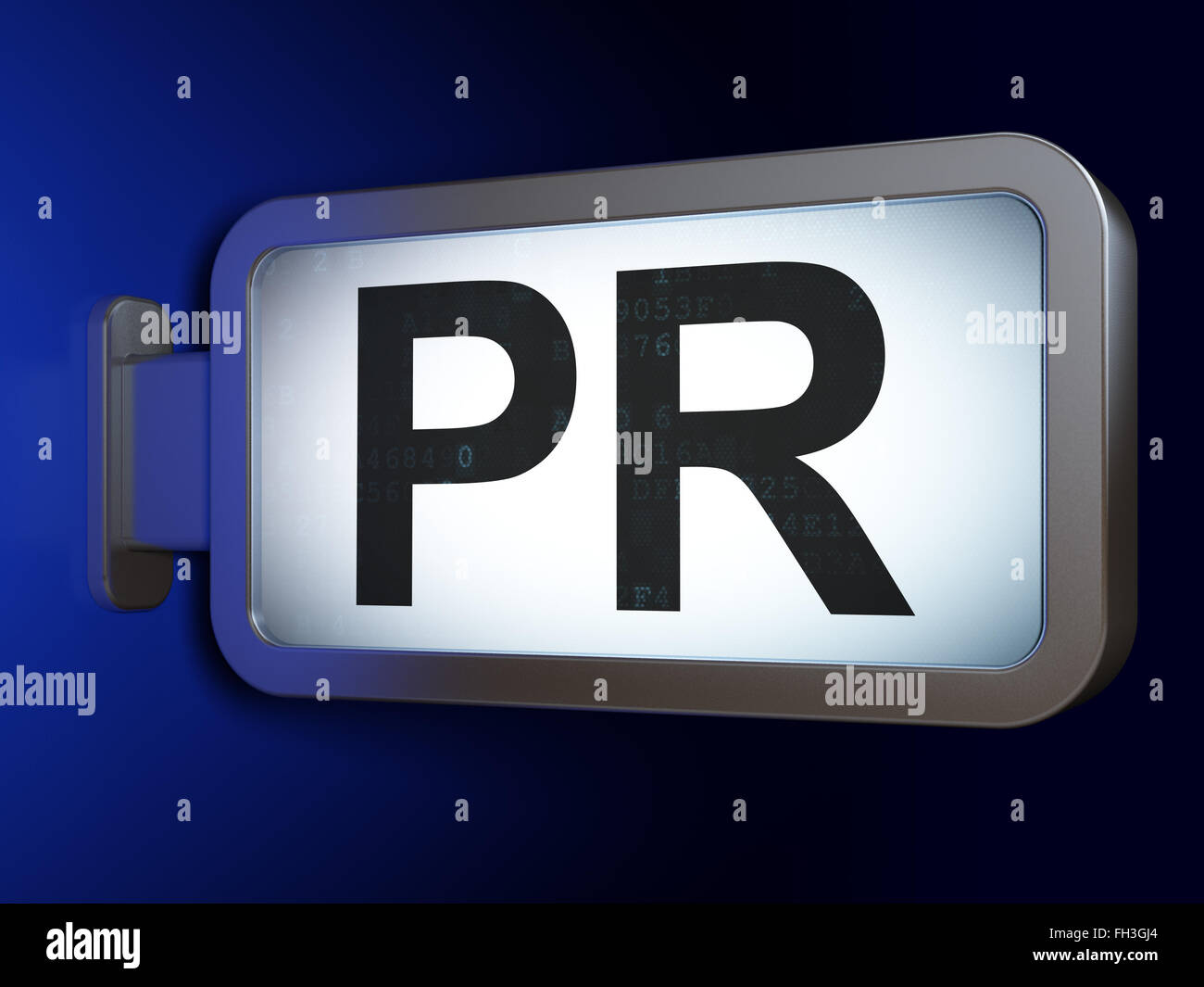 Marketing concept: PR on billboard background Stock Photo - Alamy
